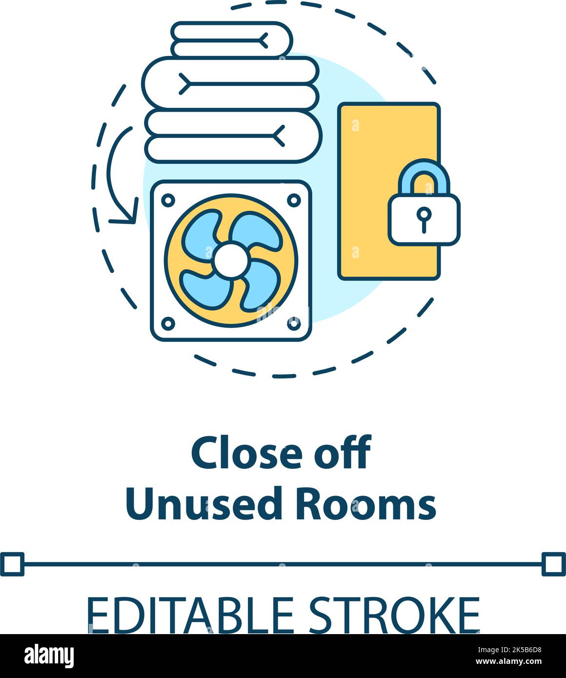 Close off unused rooms concept icon Stock Vector Image & Art - Alamy