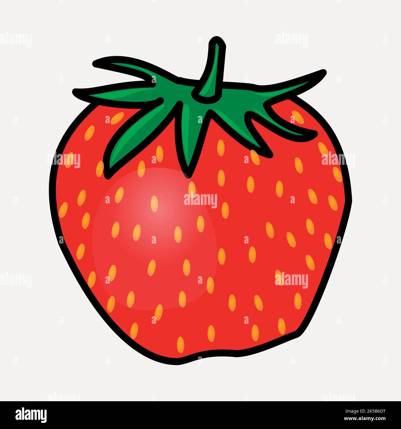 Strawberry fruit clipart, illustration vector Stock Vector Image & Art ...