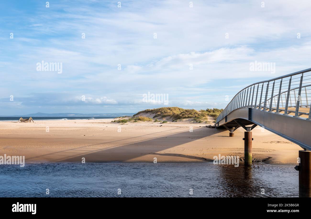 6 October 2022. Lossiemouth, Moray, Scotland. This is the new Bridge ...