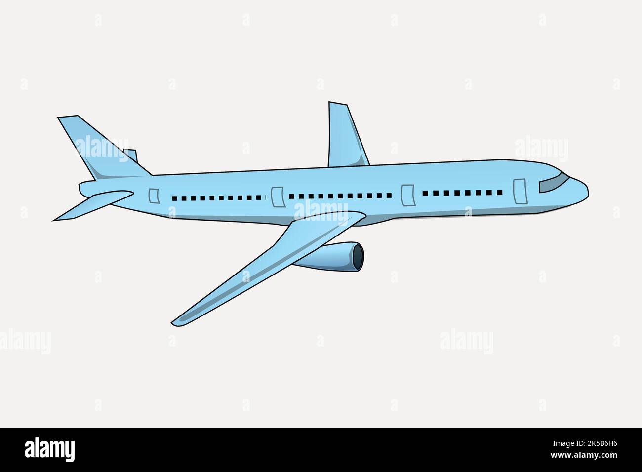 Flying airplane clipart, illustration vector Stock Vector Image & Art ...