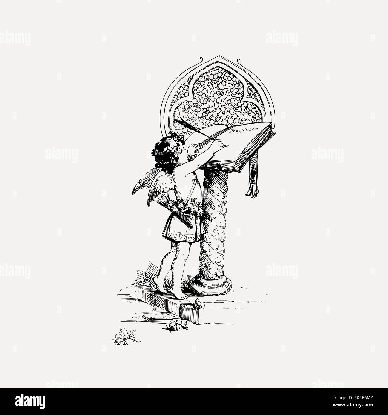 Vintage wedding clipart, vintage illustration vector Stock Vector Image ...