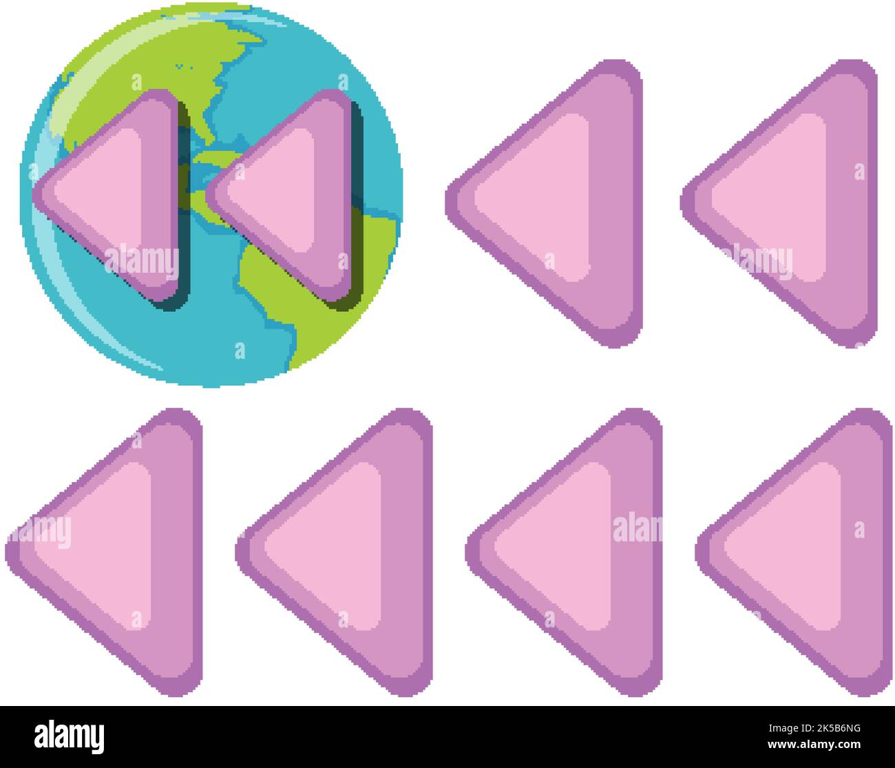 Backward rewind symbol vector illustration Stock Vector Image & Art - Alamy