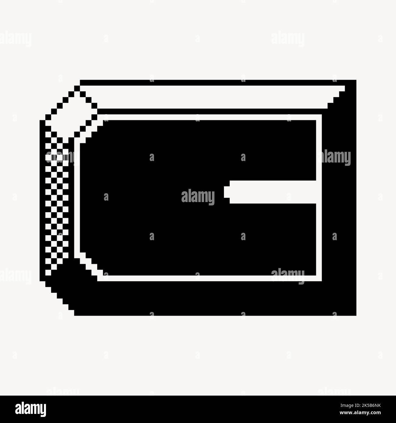 C letter clipart, 8-bit font illustration vector Stock Vector Image ...