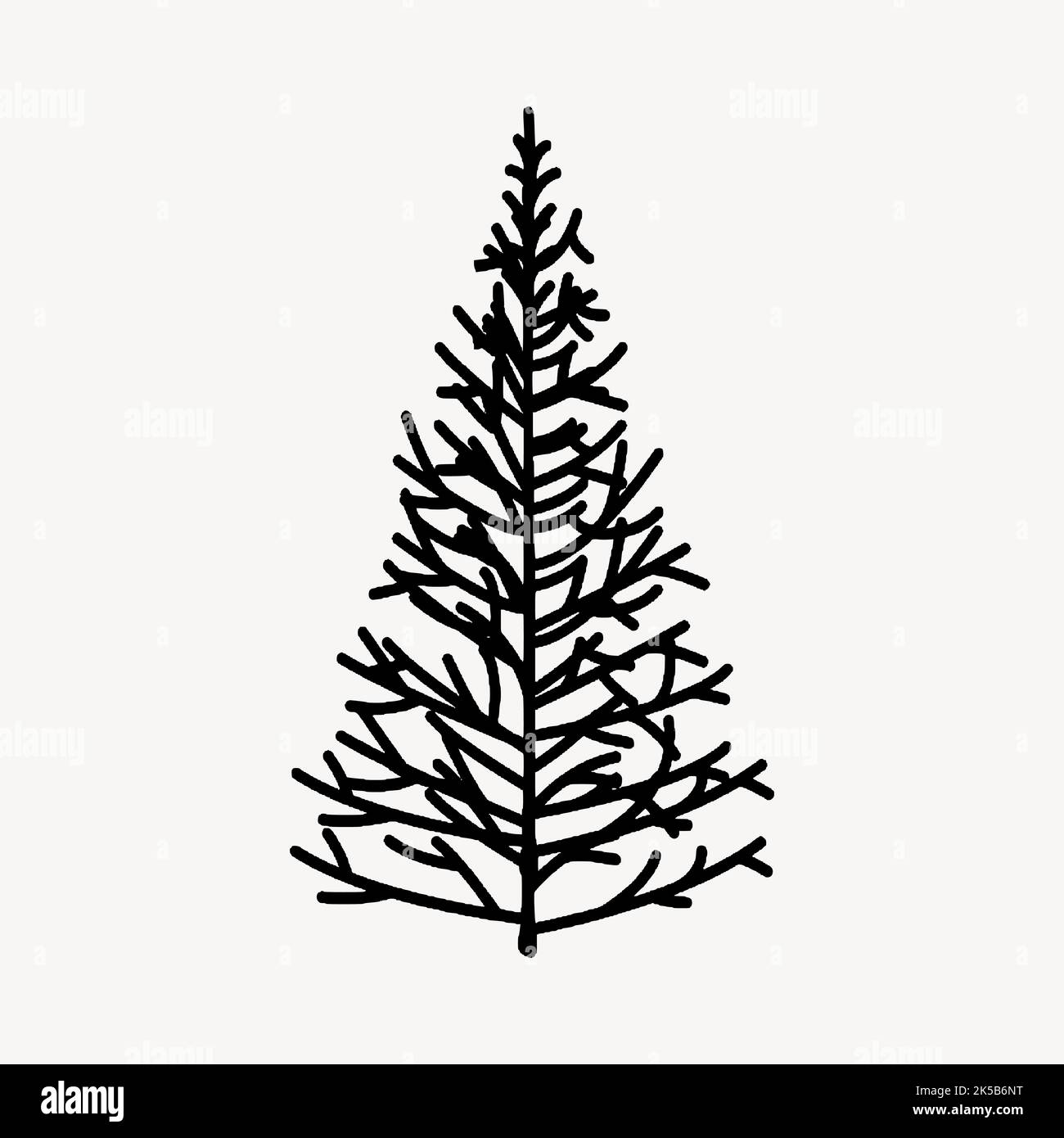 Pine tree clipart, Christmas illustration vector Stock Vector Image ...