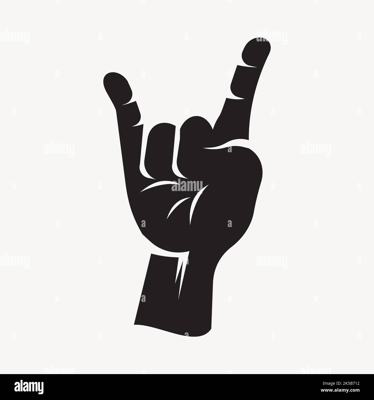 Rock clipart, hand sign illustration vector Stock Vector Image & Art ...