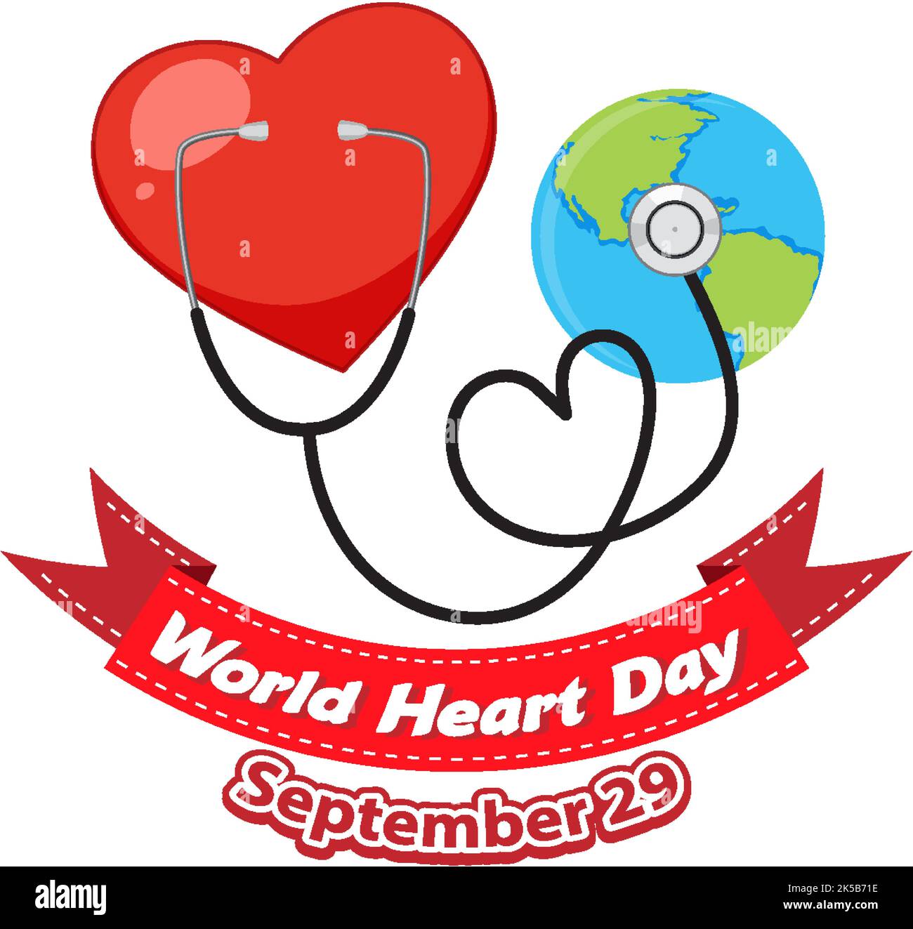 World Heart Day Banner Design illustration Stock Vector Image & Art - Alamy