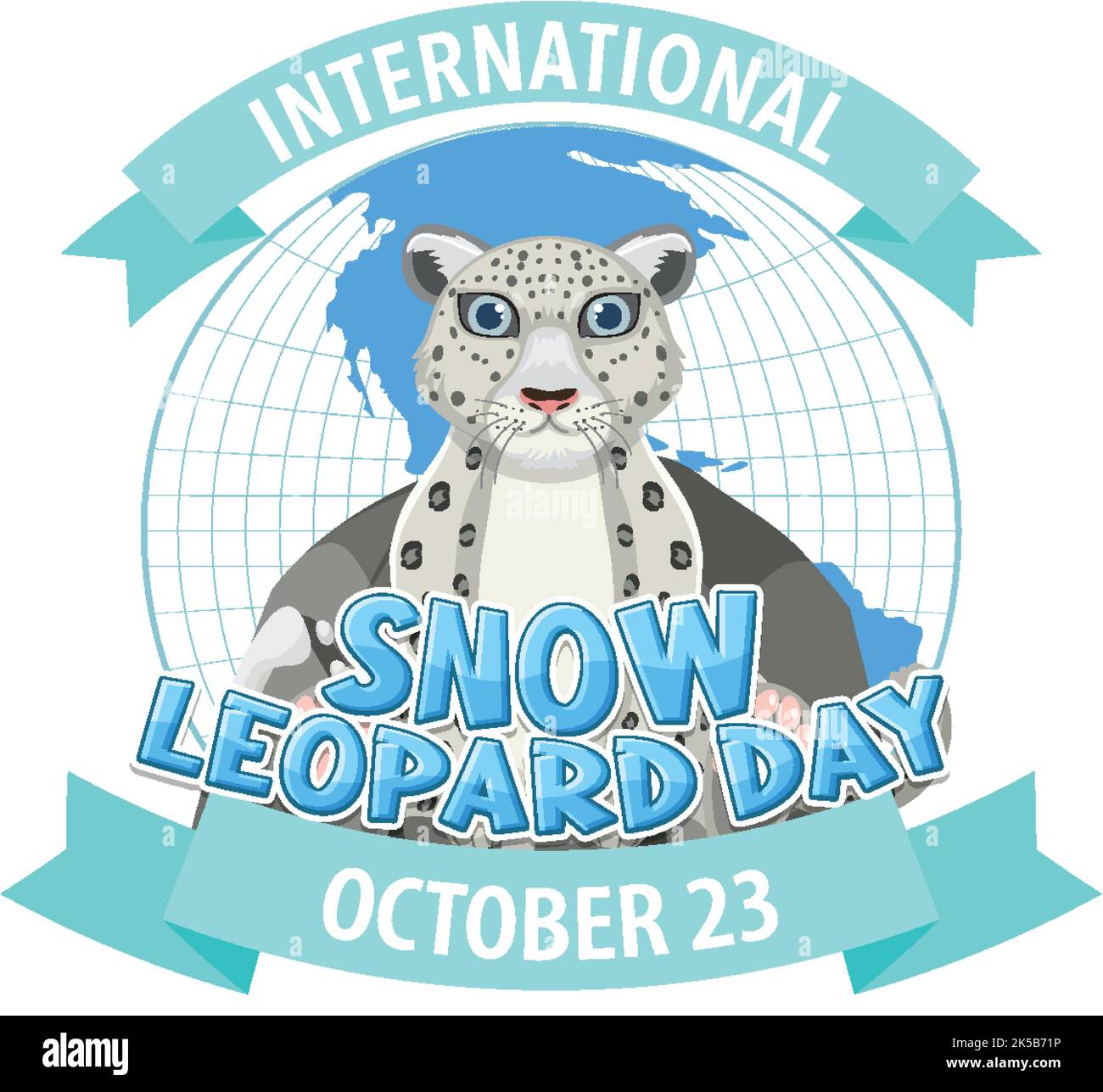 International Snow Leopard Logo Concept illustration Stock Vector Image ...