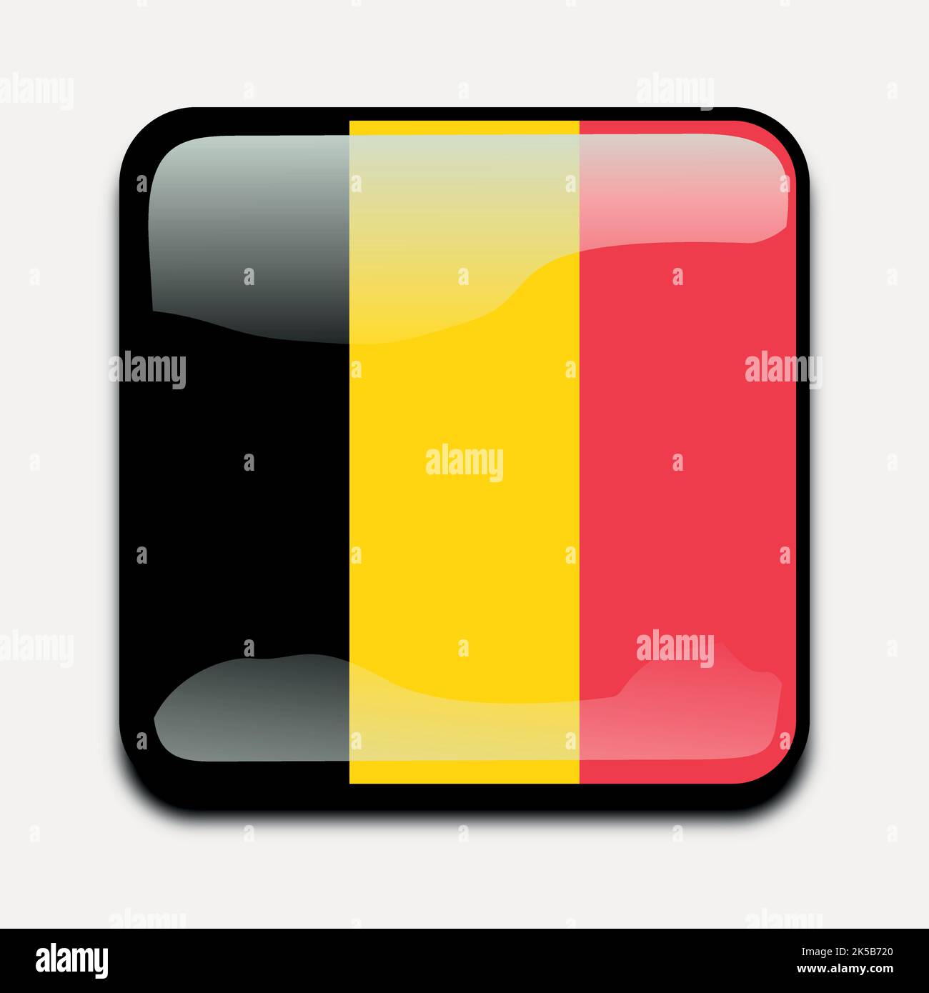 Belgian flag icon clipart, illustration vector Stock Vector Image & Art ...