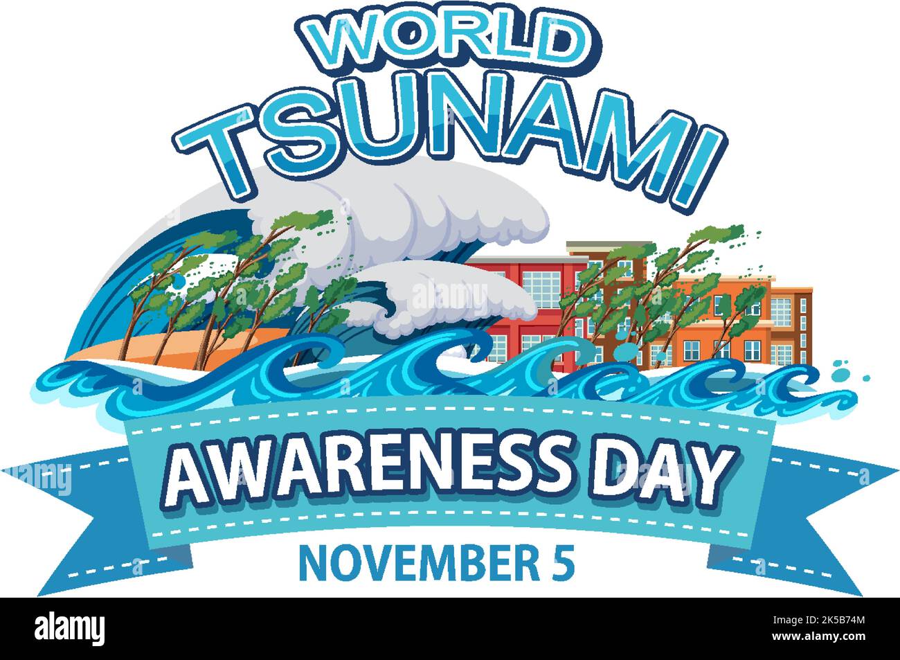 World Tsunami Awareness Day illustration Stock Vector Image & Art - Alamy