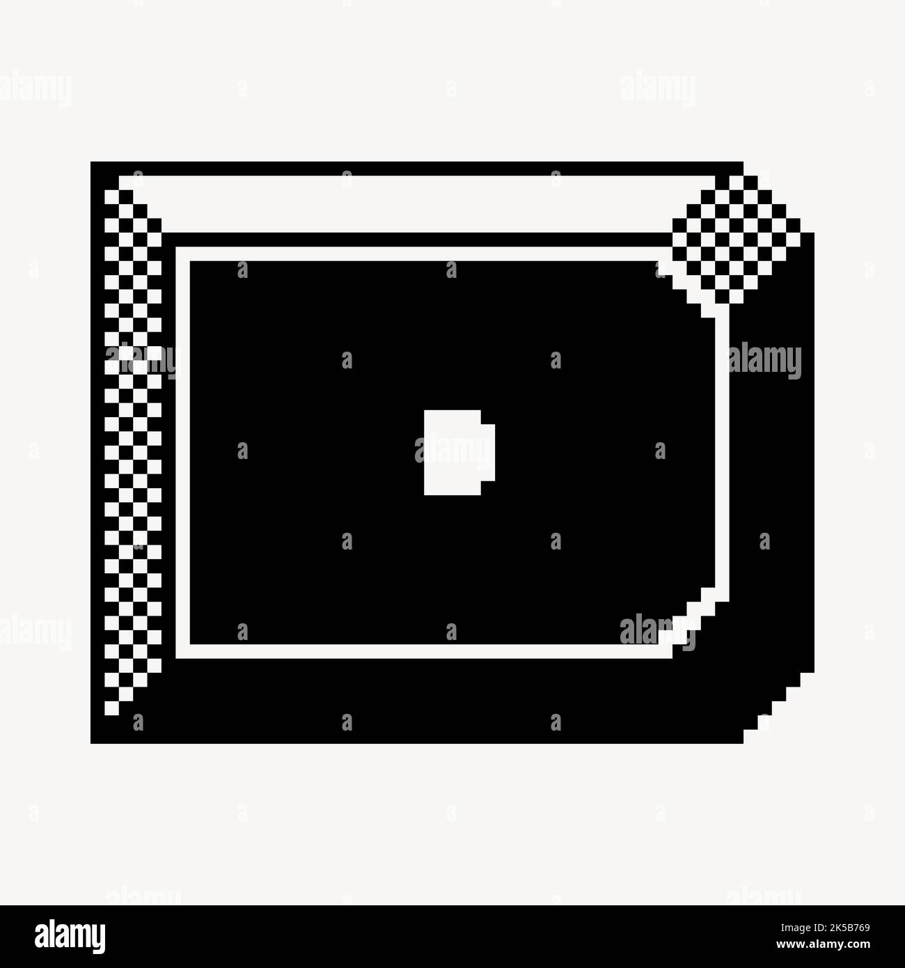 D letter clipart, 8-bit font illustration vector Stock Vector Image ...