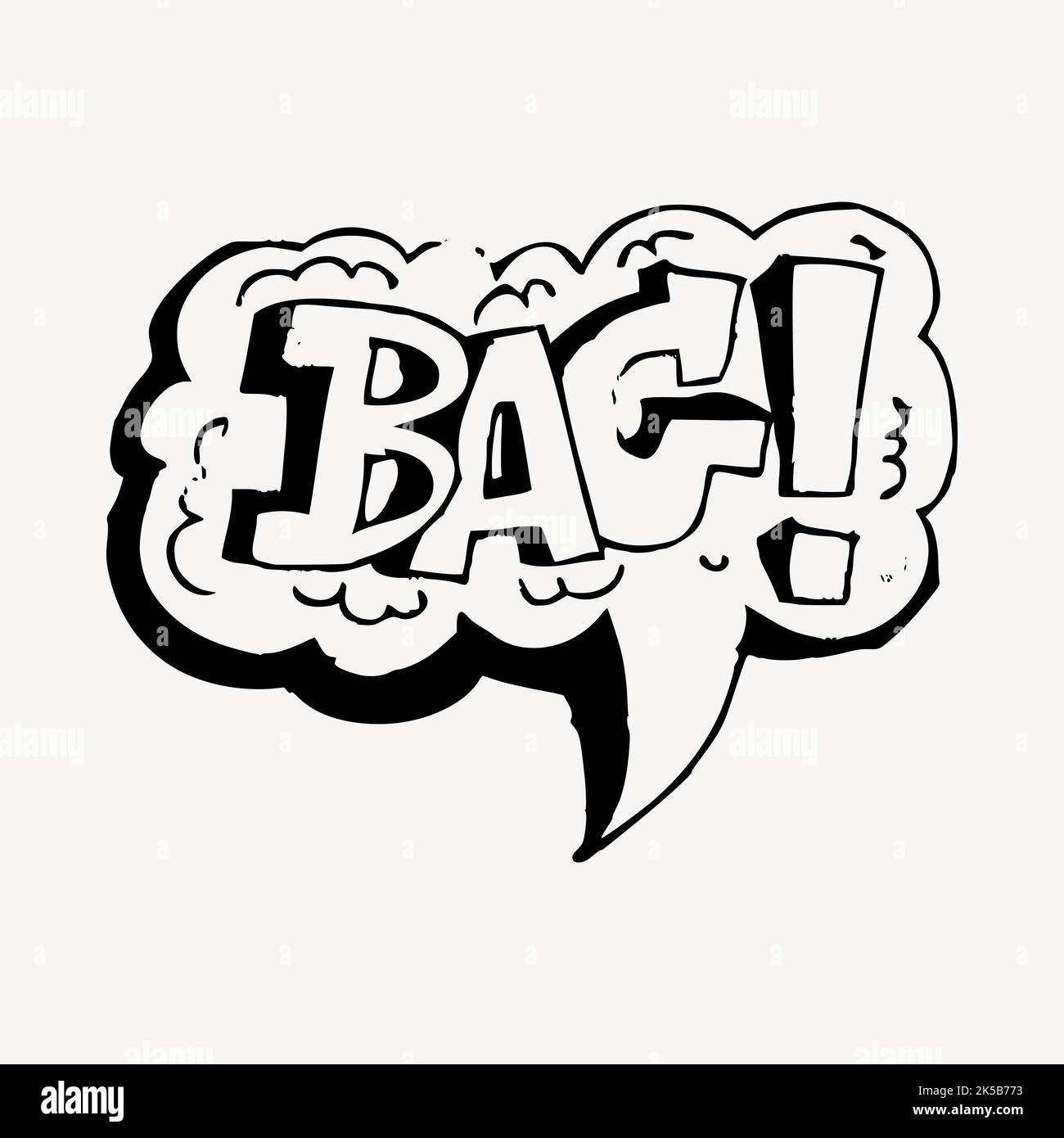 Bag! clipart, comic speech bubble illustration vector Stock Vector ...