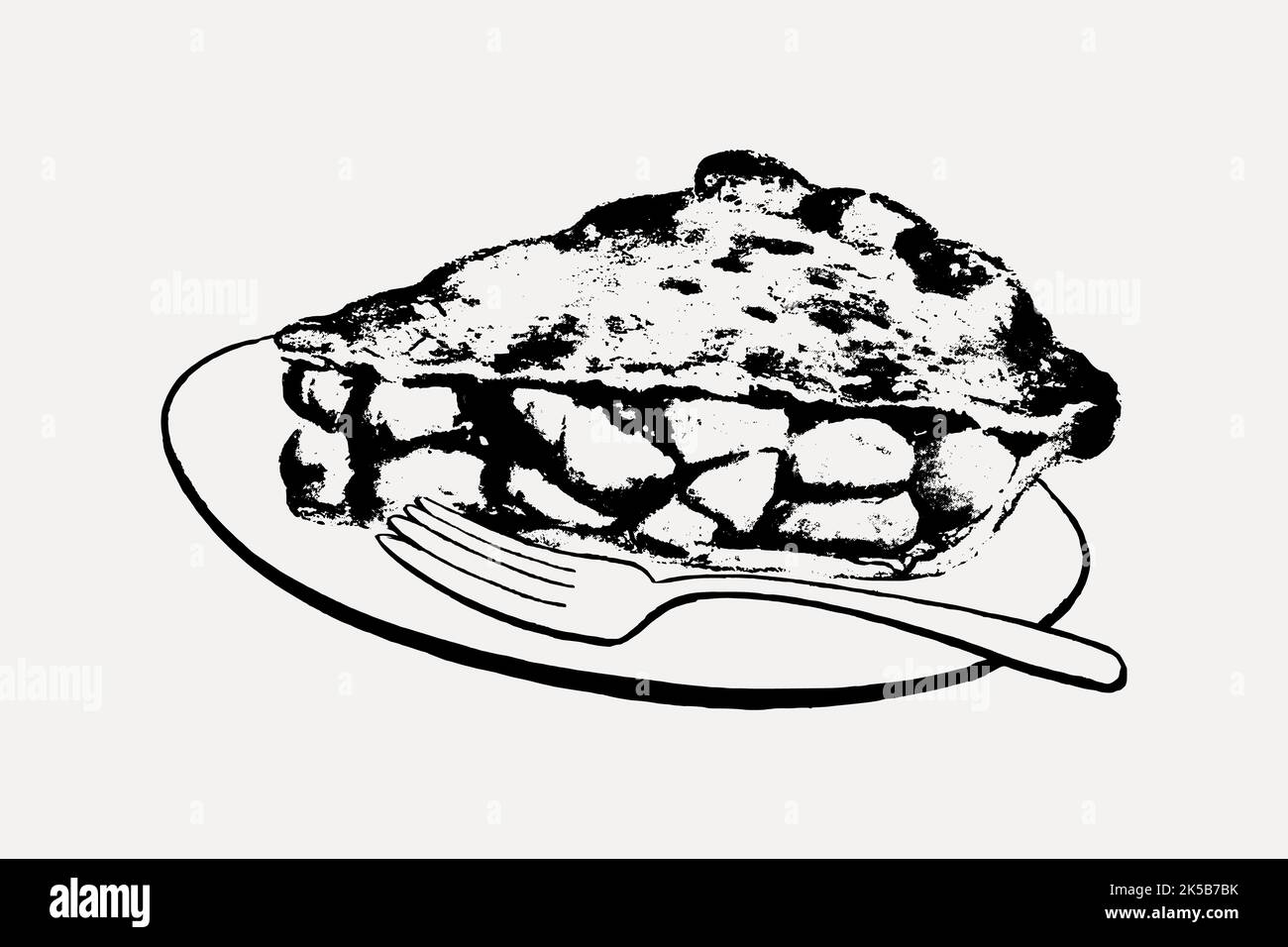 Fruit pie collage element, drawing illustration vector Stock Vector ...