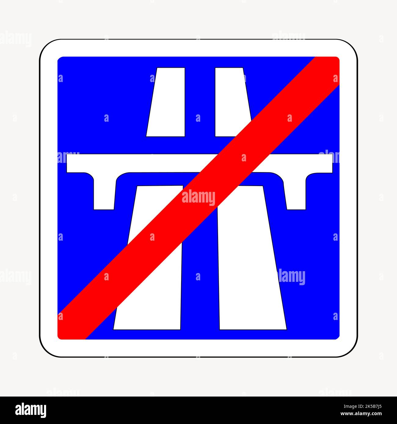 End of motorway sign clipart hi-res stock photography and images - Alamy