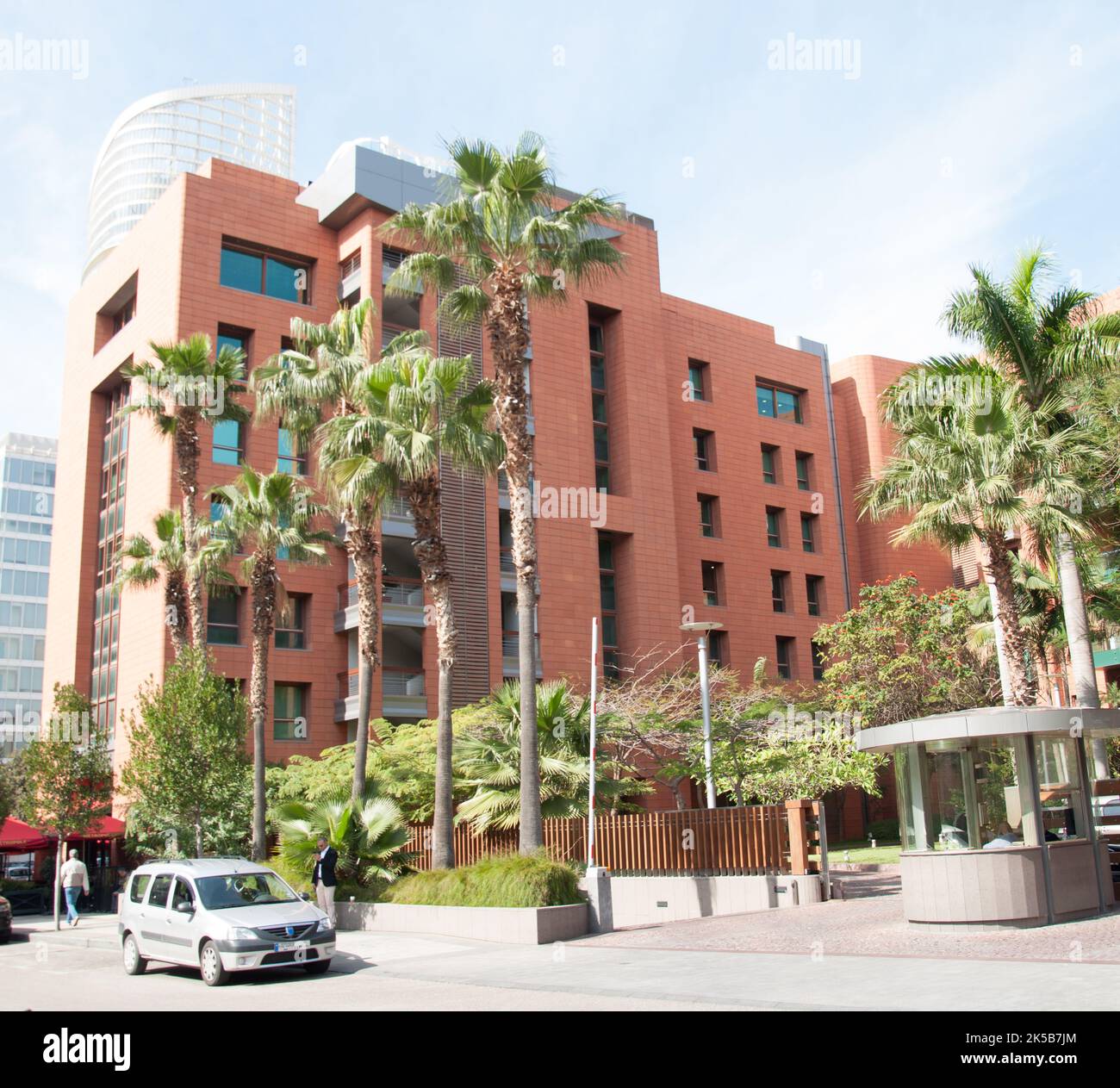 Street scene, Modern appartment buildings, Beirut, Lebanon, Middle East ...