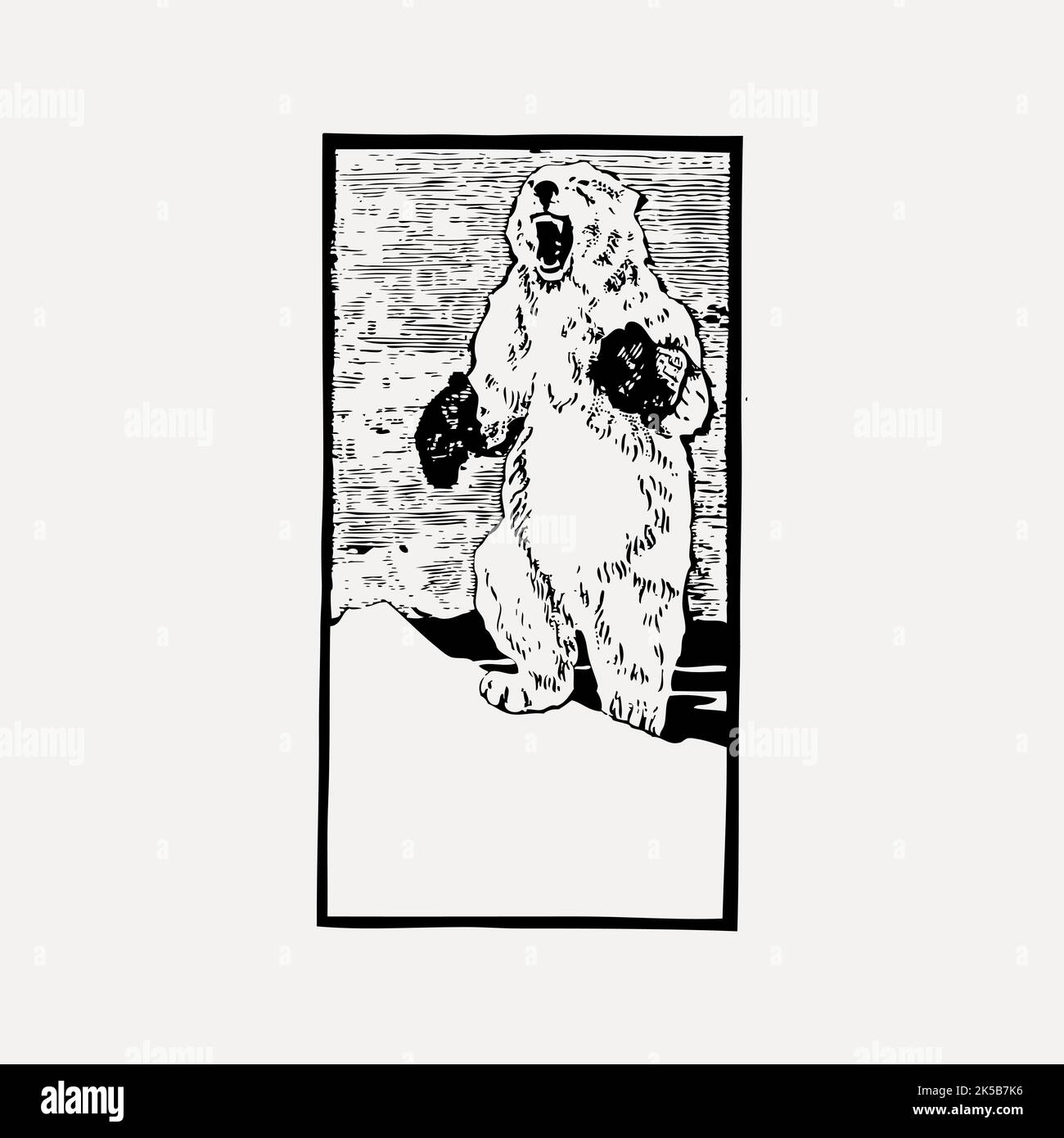 Bear clipart, vintage illustration vector Stock Vector Image & Art - Alamy