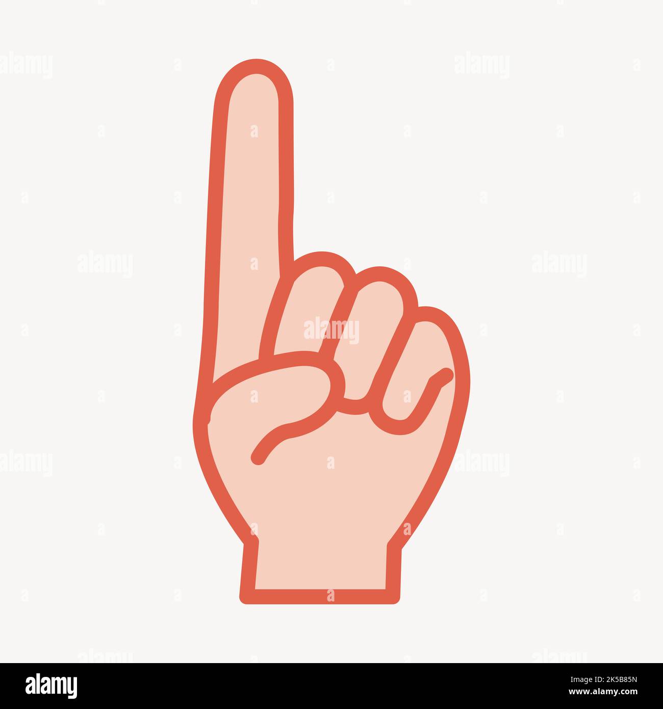 Number 1 clipart, hand gesture illustration vector Stock Vector Image ...