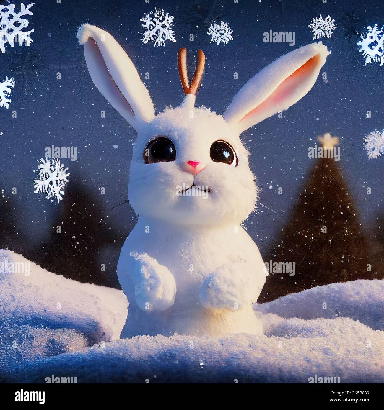 Baby Snow Rabbit