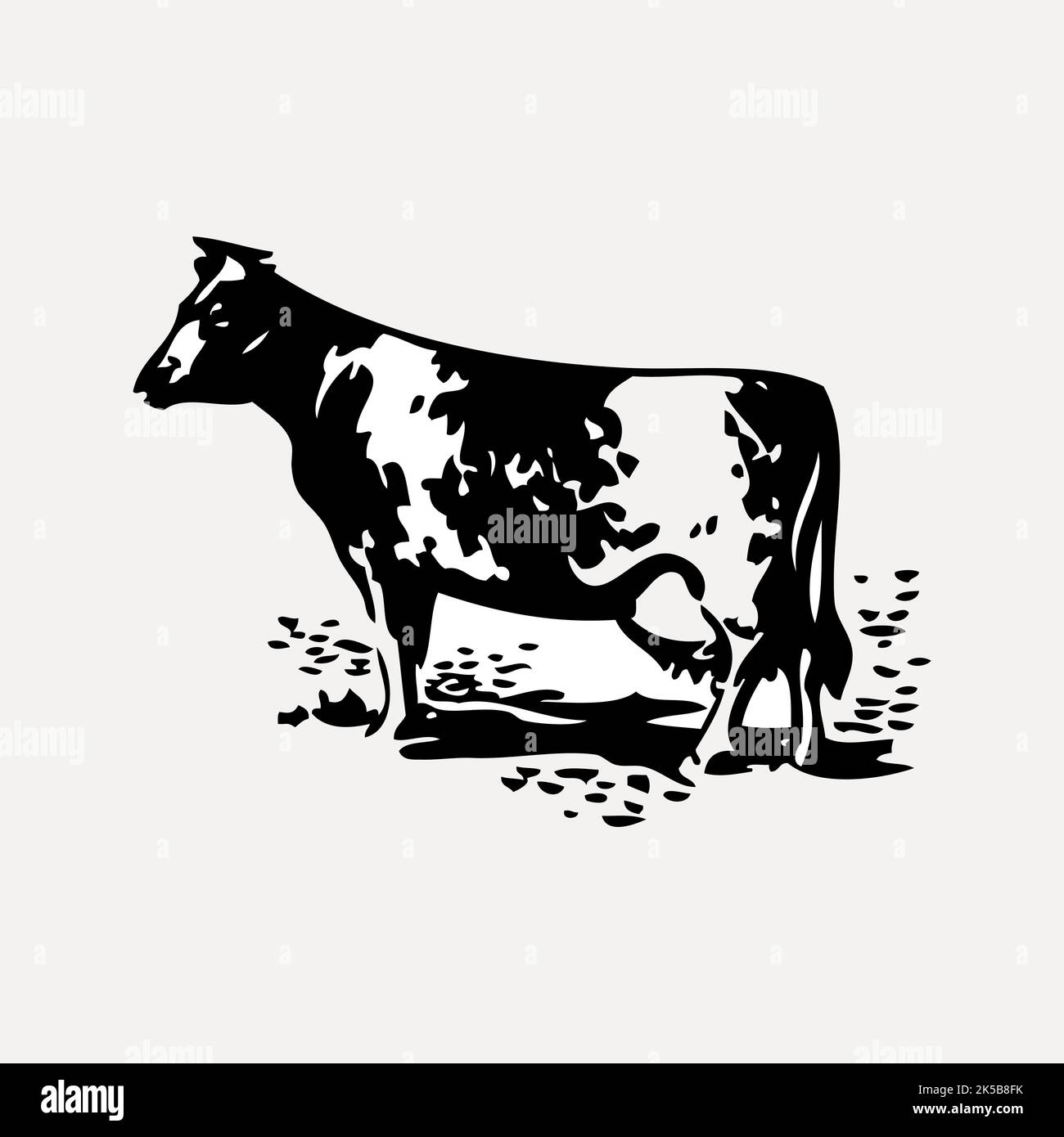 Cow clipart, vintage illustration vector Stock Vector Image & Art - Alamy