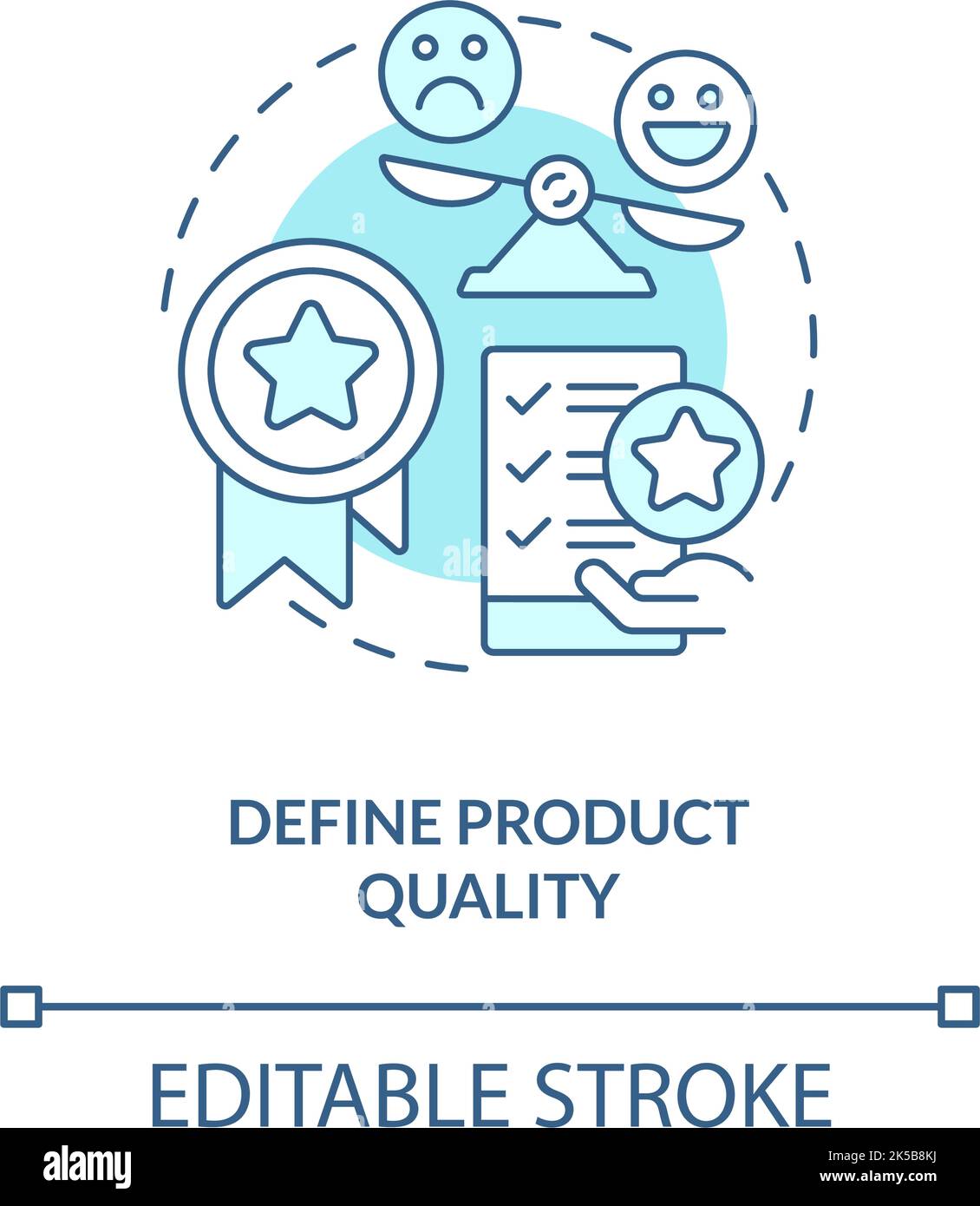 Define product quality turquoise concept icon Stock Vector Image & Art ...