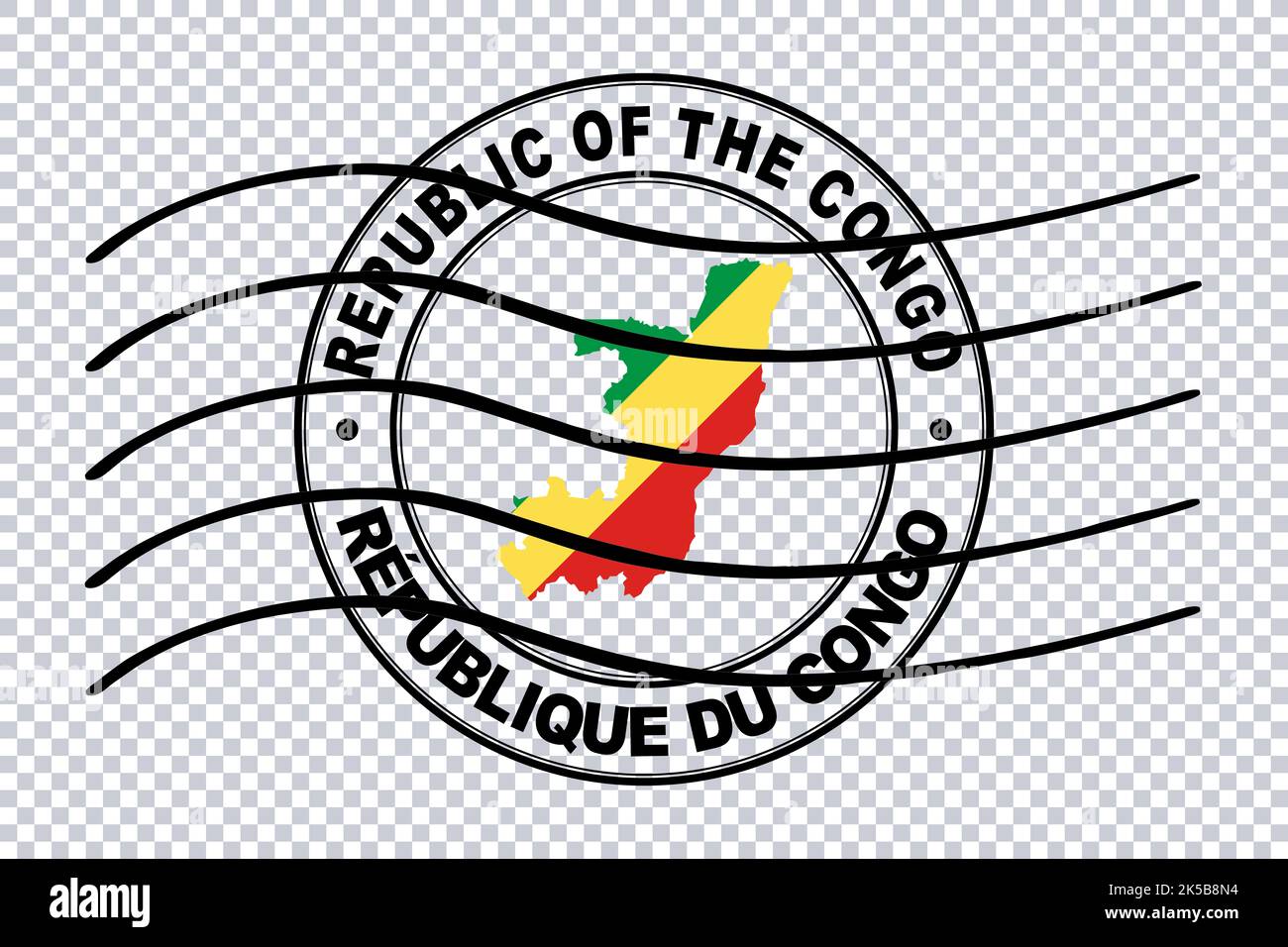 Map of Congo, Postal Passport Stamp, Travel Stamp, Clipping path Stock ...