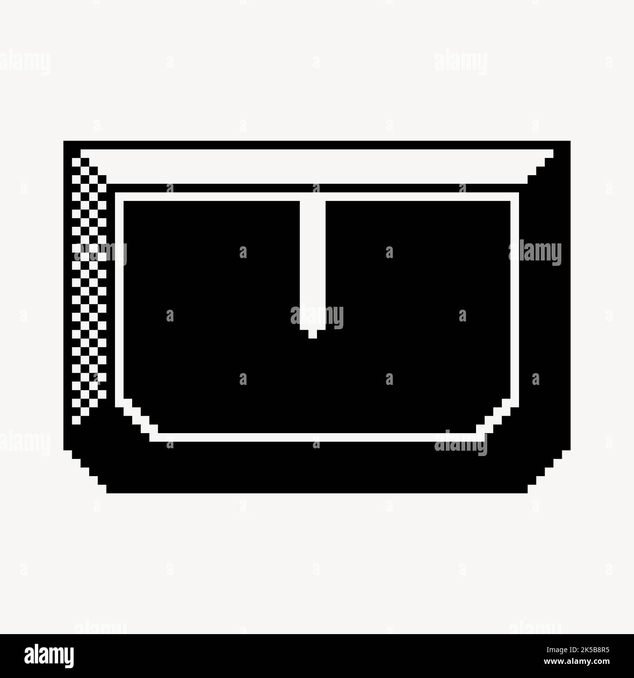 U letter clipart, 8-bit font illustration vector Stock Vector Image ...