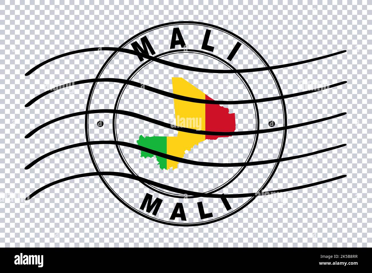 Map of Mali, Postal Passport Stamp, Travel Stamp, Clipping path Stock ...