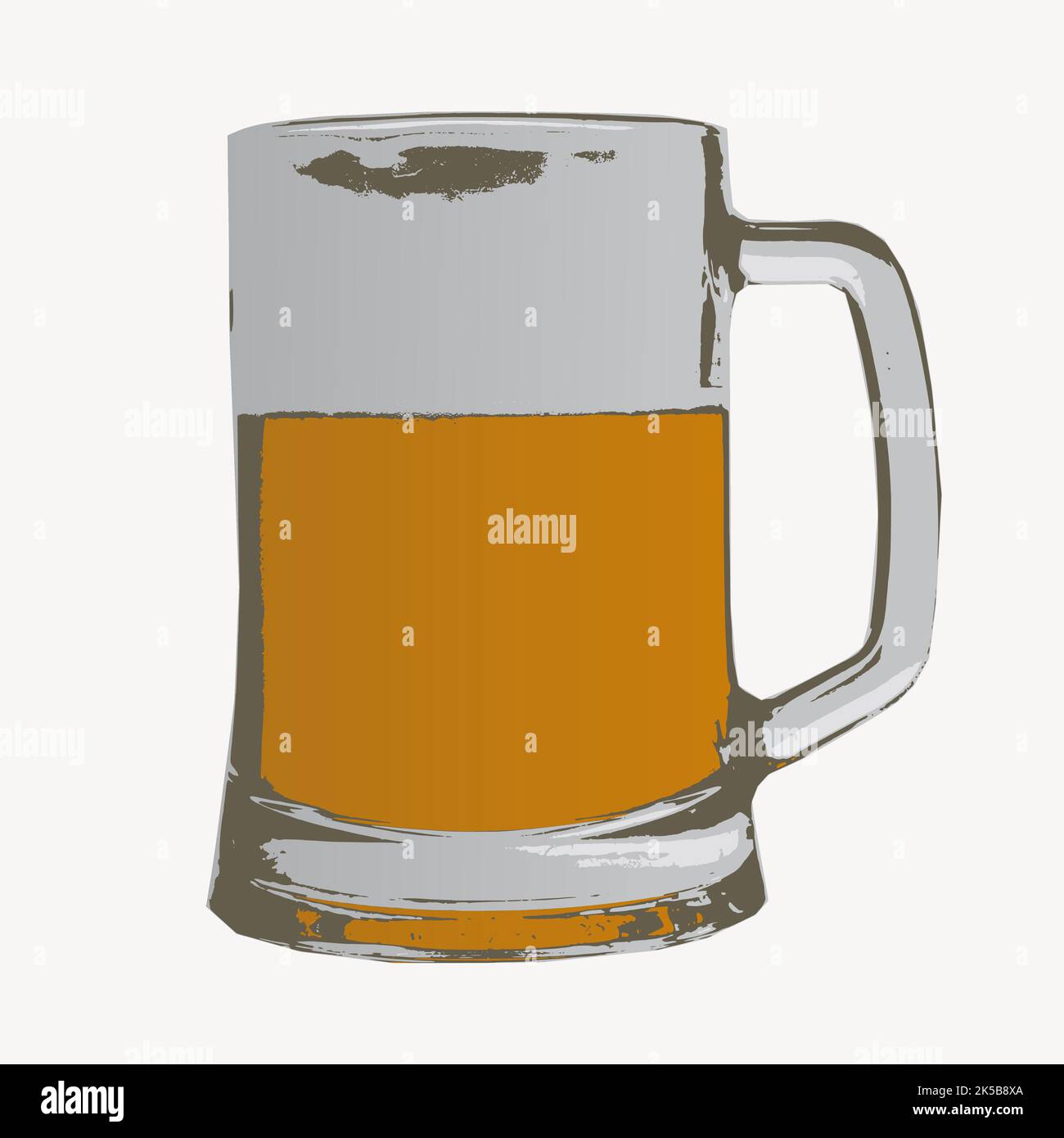 Beer pint clipart, alcoholic drink illustration vector Stock Vector ...