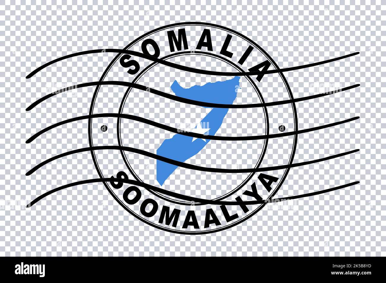 Map of Somalia, Postal Passport Stamp, Travel Stamp, Clipping path ...