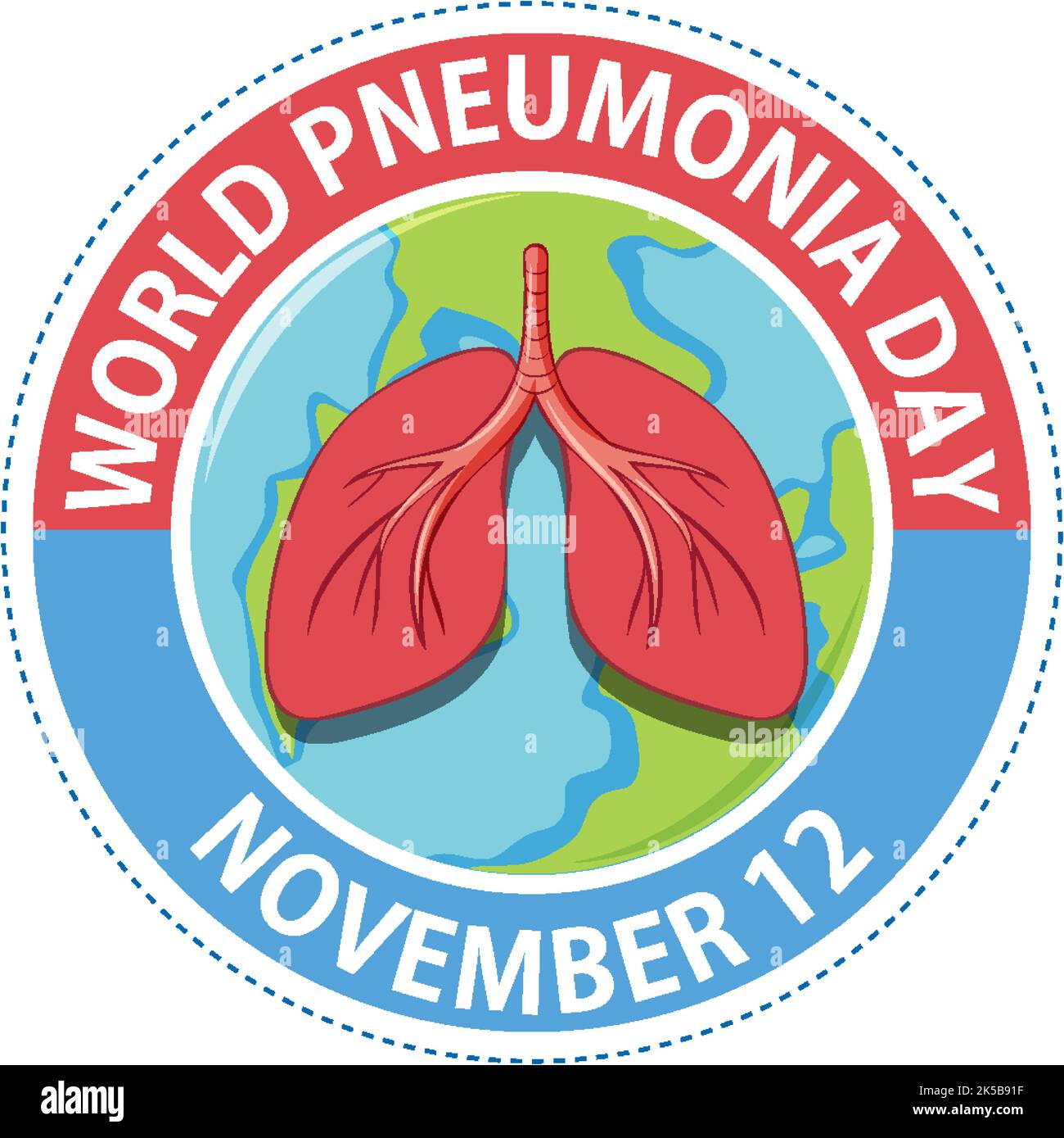 World Pneumonia Day Logo Design illustration Stock Vector Image & Art ...