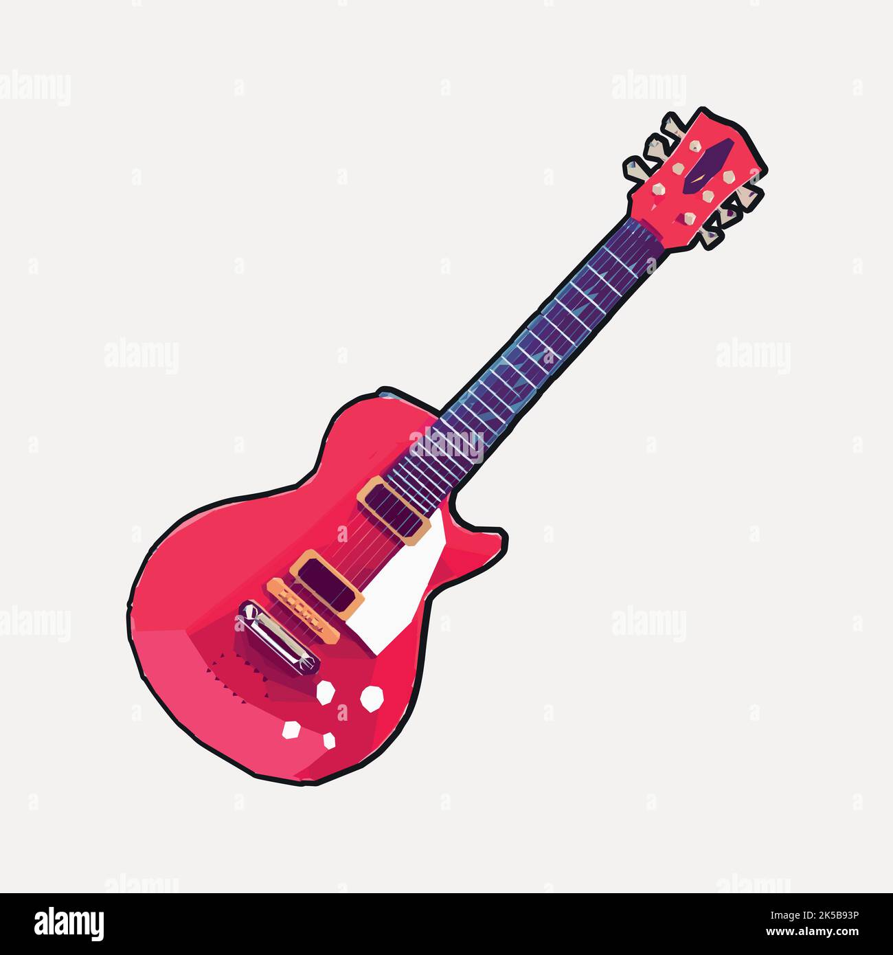 Playing Electric Guitar Clipart