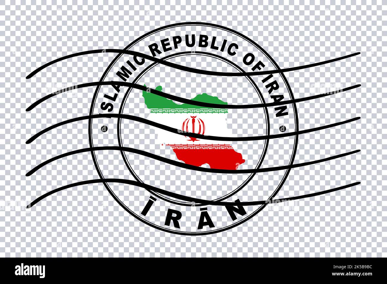 Map of Iran, Postal Passport Stamp, Travel Stamp, Clipping path Stock ...