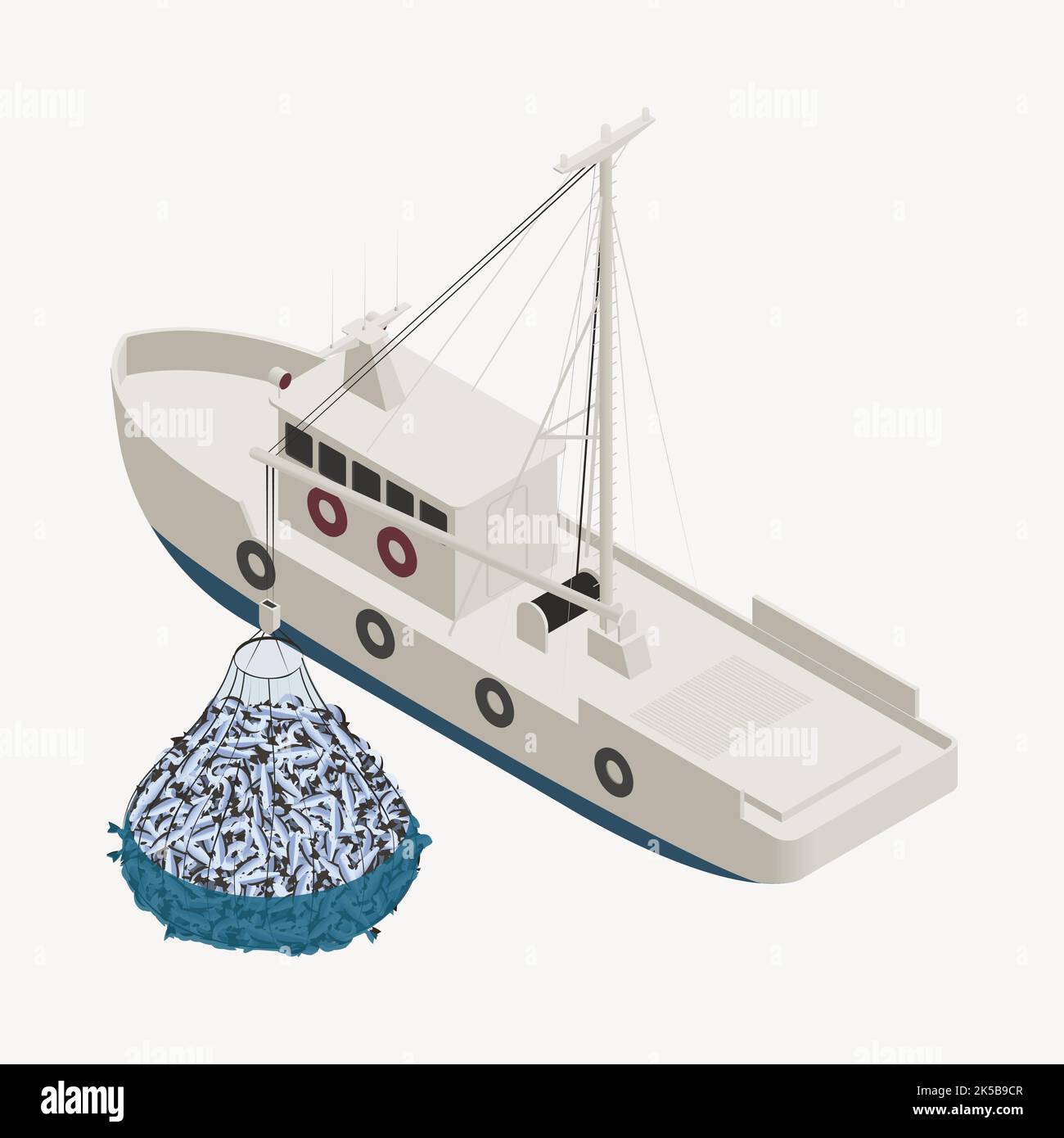 Fishing boat clipart, transportation illustration vector Stock Vector ...