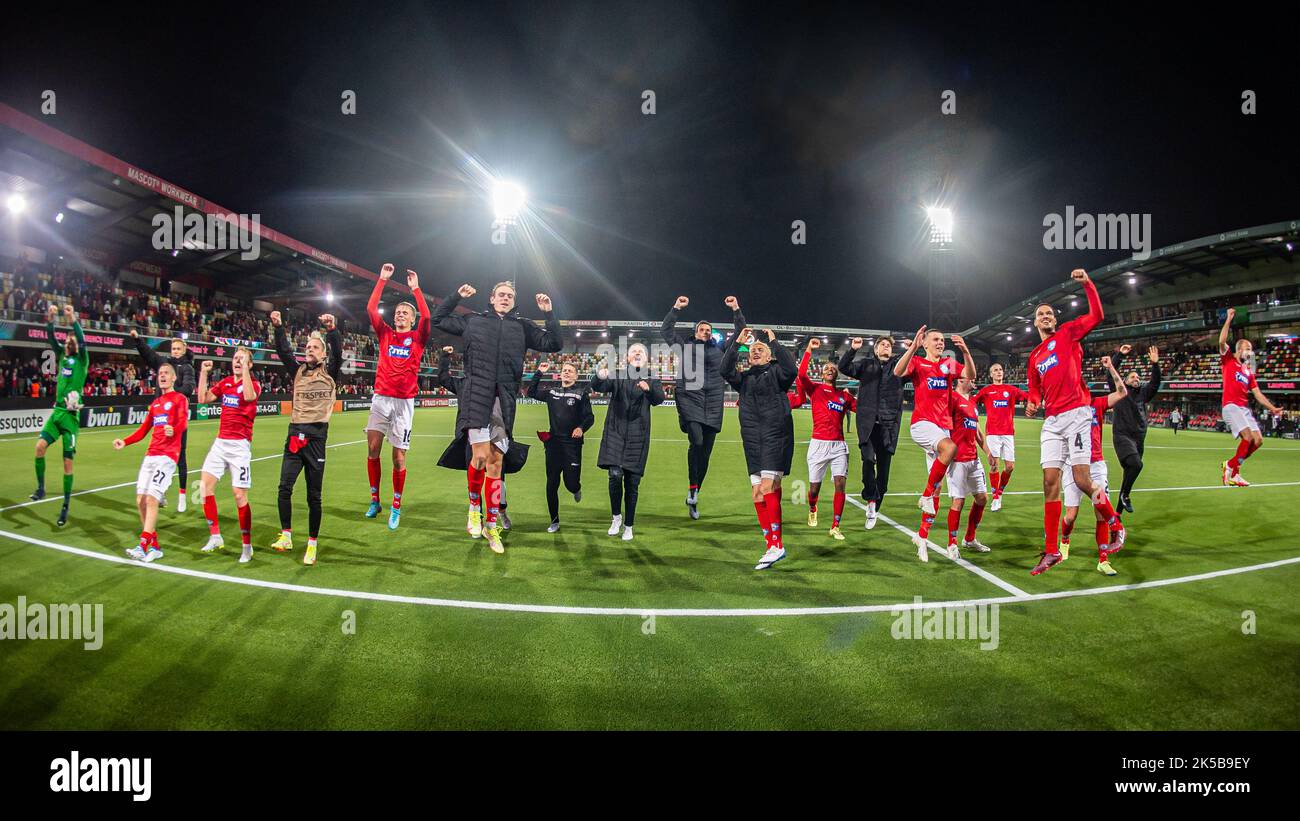Silkeborg, Denmark. 06th Oct, 2022. The players of Silkeborg IF ...