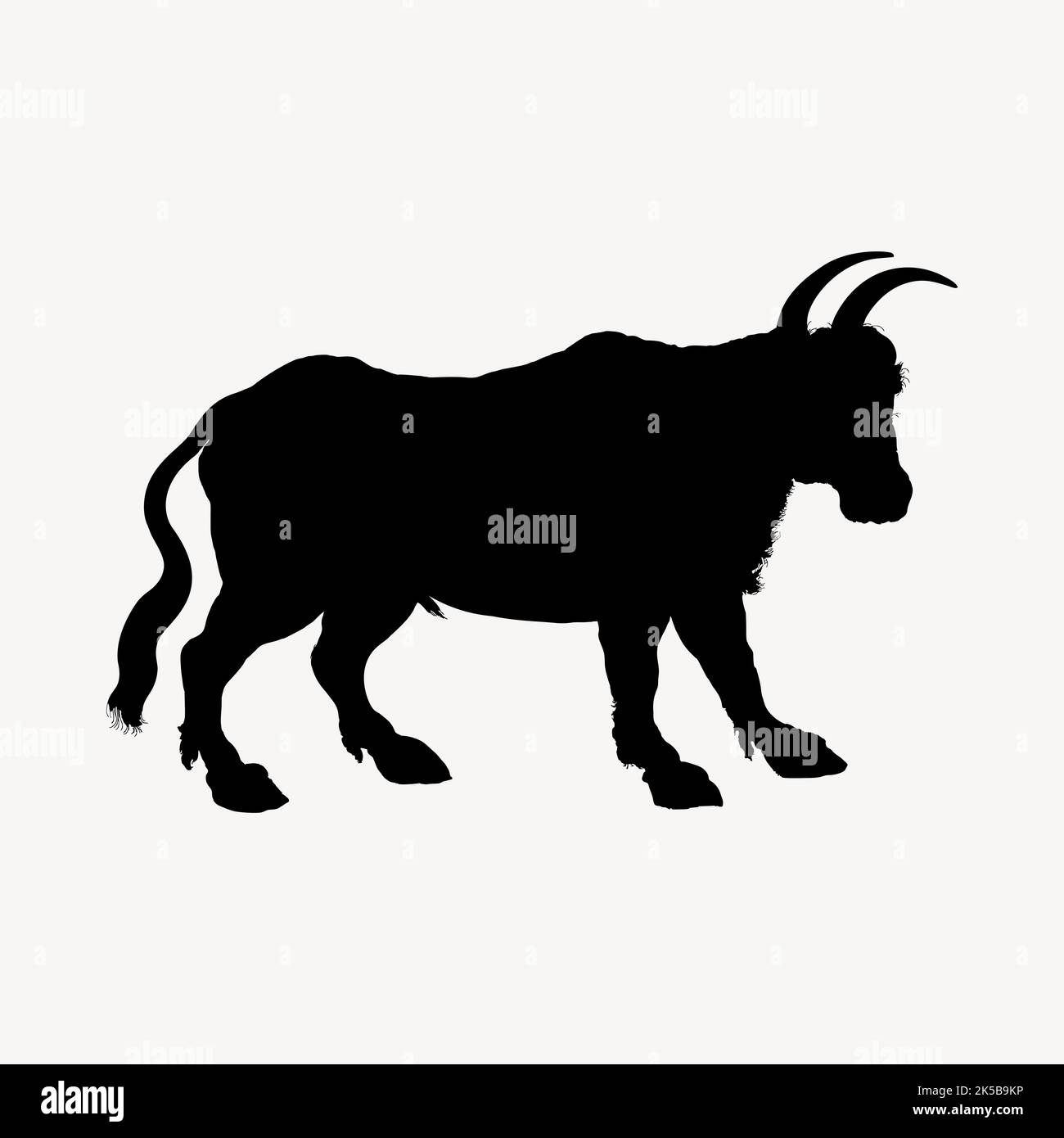 Silhouette ox clipart animal illustration vector Stock Vector Image ...
