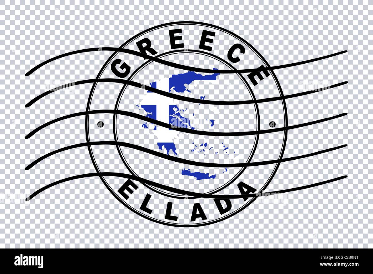 Map of Greece, Postal Passport Stamp, Travel Stamp, Clipping path Stock ...