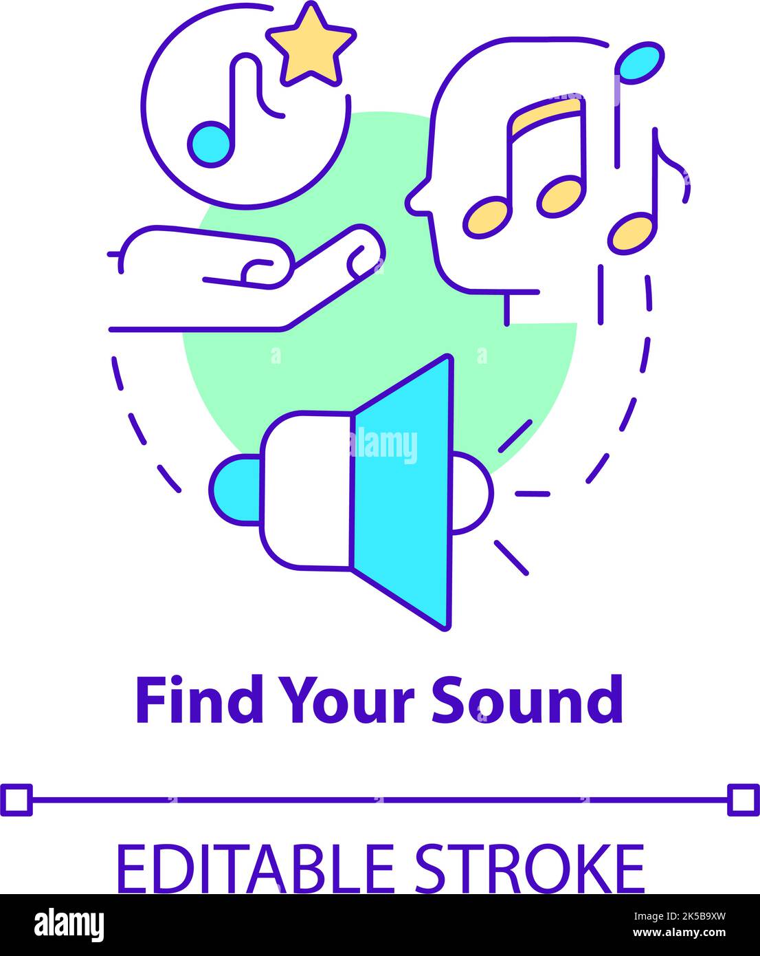 Find your sound concept icon Stock Vector Image & Art - Alamy