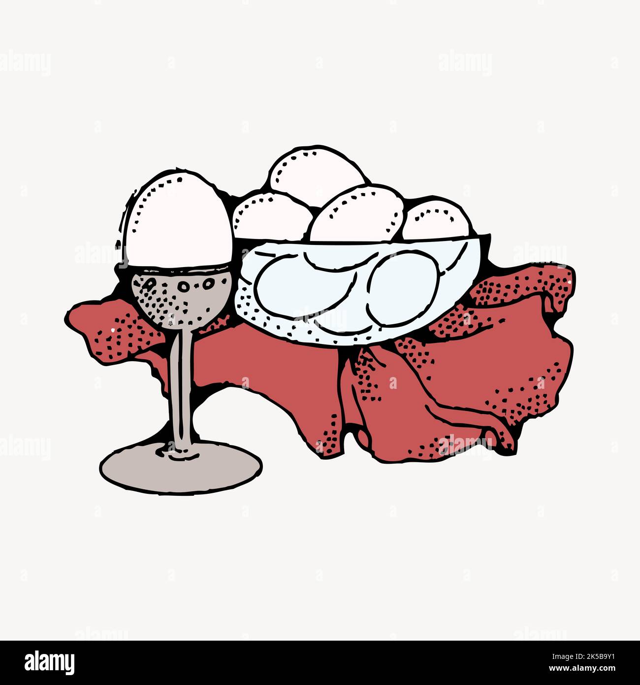 Boiled egg clipart, food illustration vector Stock Vector Image & Art - Alamy