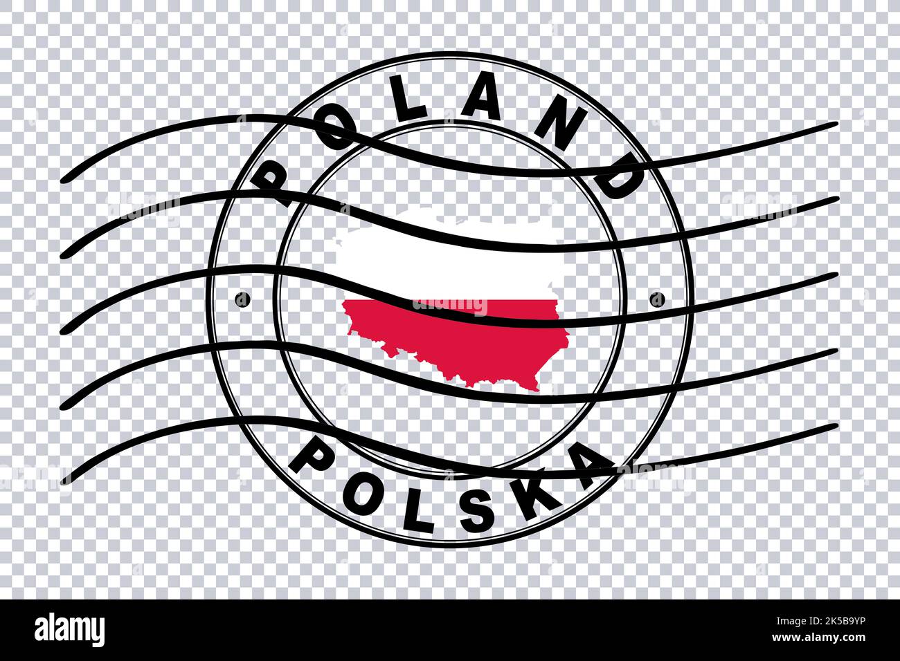 Map of Poland, Postal Passport Stamp, Travel Stamp, Clipping path Stock ...