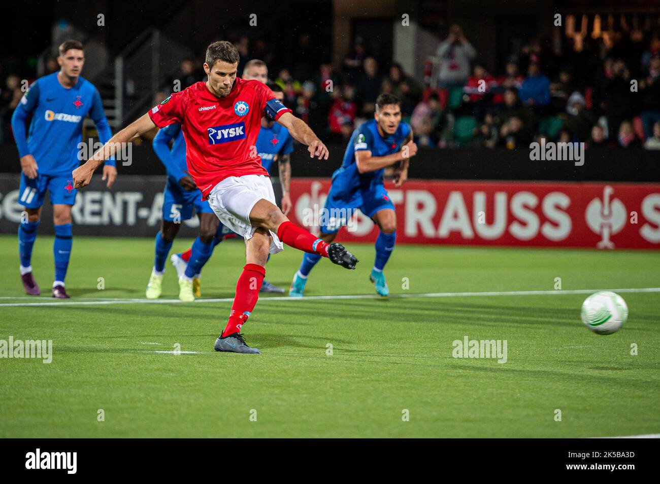 Silkeborg, Denmark. 06th Oct, 2022. Nicklas Helenius (11) of Silkeborg ...