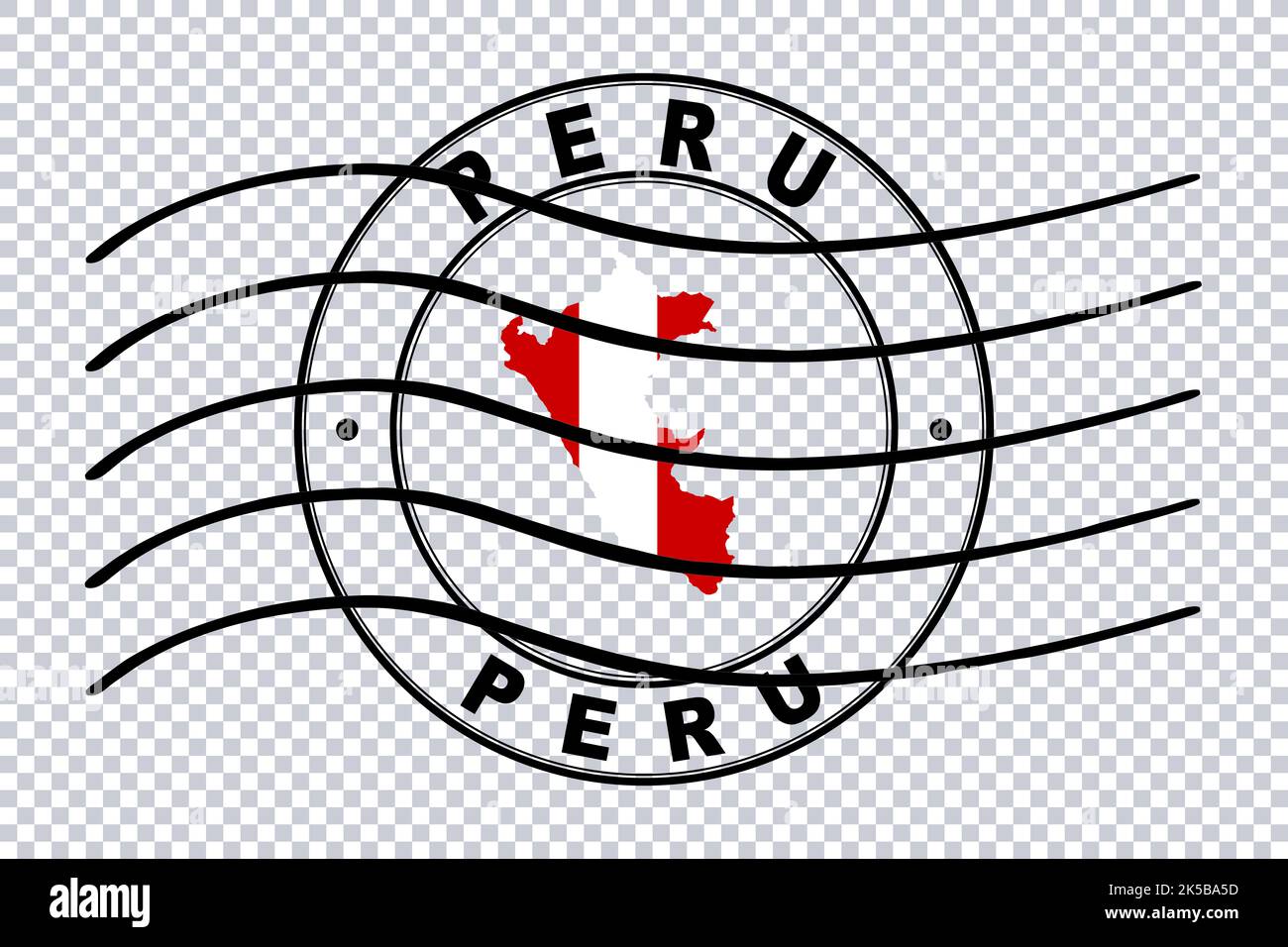 Map of Peru, Postal Passport Stamp, Travel Stamp, Clipping path Stock ...