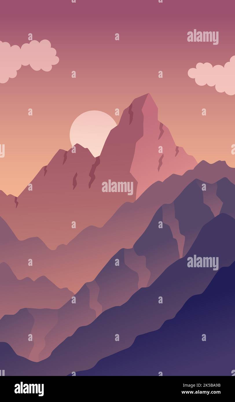 Panorama view forest landscape Stock Vector Images - Alamy