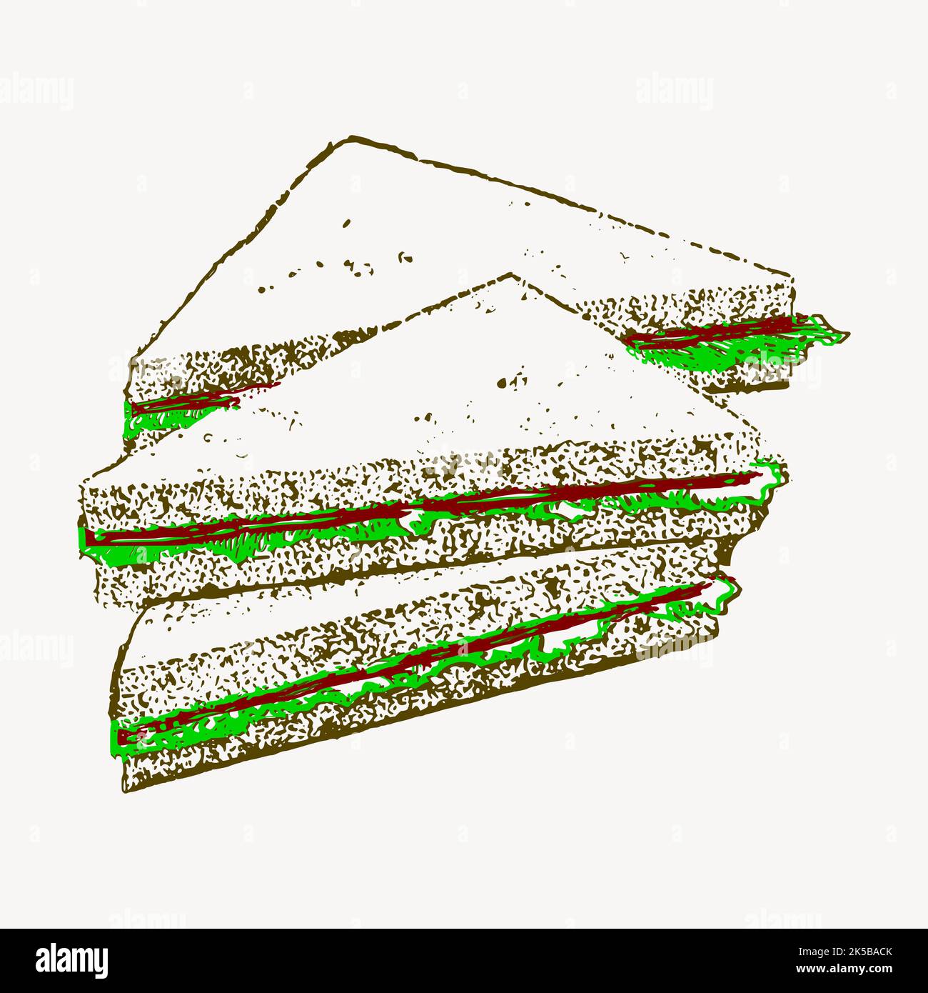 Sandwich, food clipart, illustration vector Stock Vector Image & Art ...