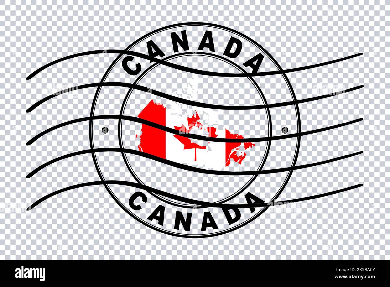 Map of Canada, Postal Passport Stamp, Travel Stamp, Clipping path Stock ...