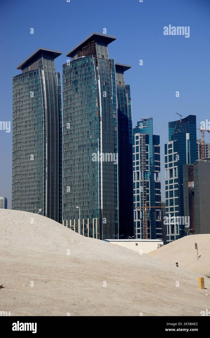 Baustelle für nneue Hpchhäuser, Doha, Katar, Qatar (2018 Stock Photo ...