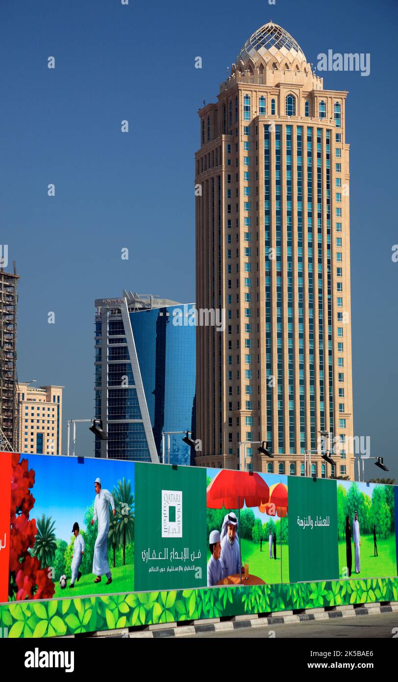 Q-Tel Telecom Tower, Qatar, Katar Stock Photo - Alamy