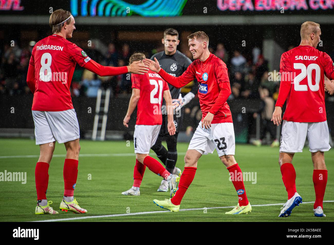 Silkeborg, Denmark. 06th Oct, 2022. Tonni Adamsen (23) of Silkeborg IF ...