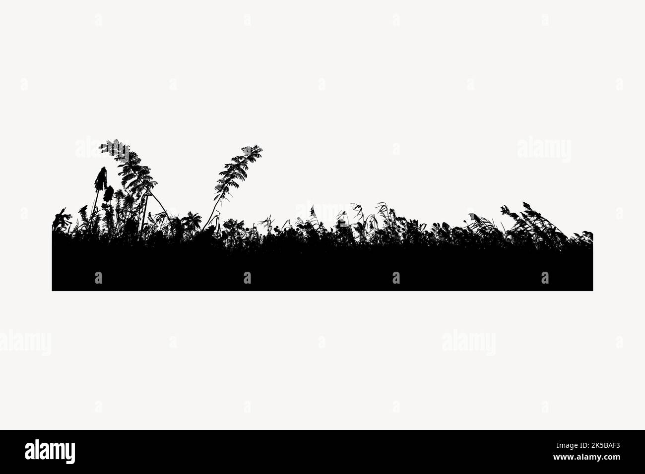 Silhouette grassland border clipart, nature illustration vector Stock ... Silhouette grassland border clipart, nature illustration vector Stock ...