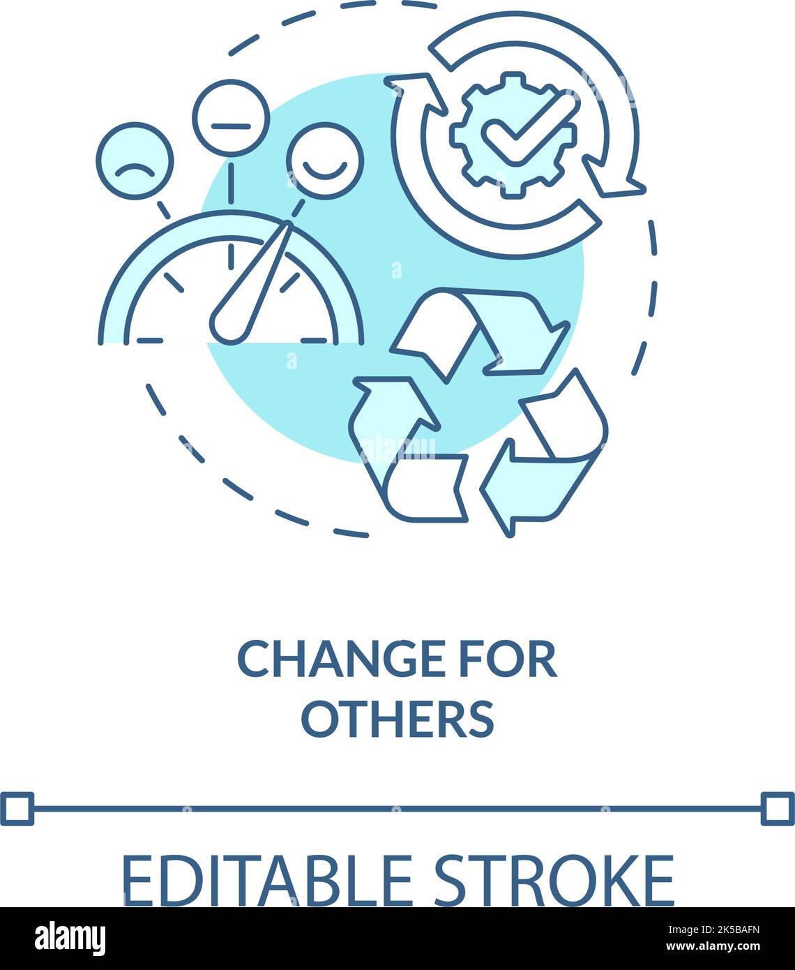 Change for others turquoise concept icon Stock Vector Image & Art - Alamy