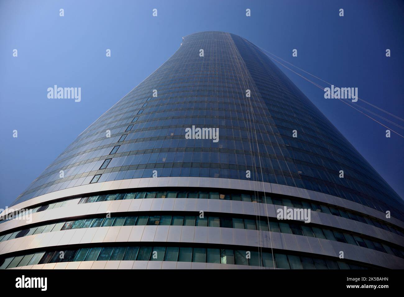 Wolkenkratzer der Qatar Gas, Navigation Tower, Doha, Qatar, Katar Stock ...