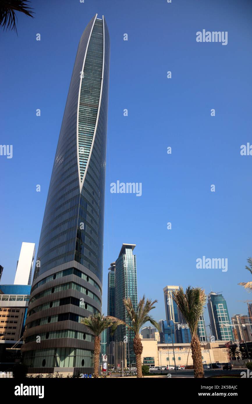 Wolkenkratzer der Qatar Gas, Navigation Tower, Doha, Qatar, Katar Stock ...
